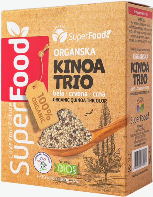 Kinoa trio | Miks bele, crne i crvene kinoe | Superfood d.o.o.